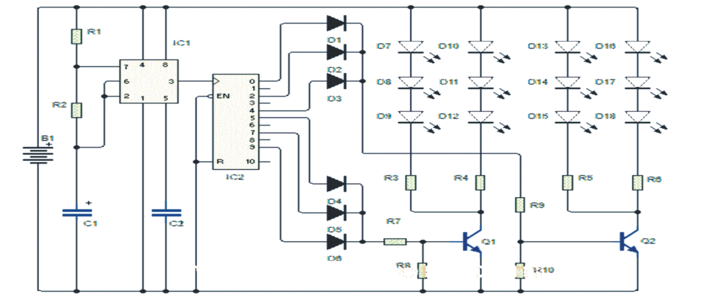 Simple Led Strobe Light Circuit Diagram