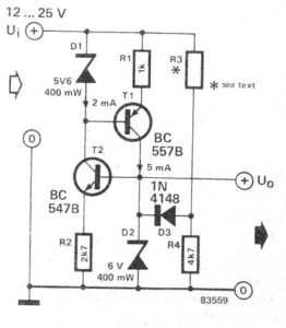 Make Stabilized Zener Diode Using Transistor – Making Easy Circuits