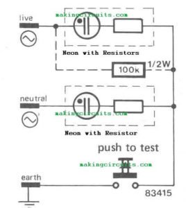 Mains Wiring Phase, Neutral, Earthing Tester Circuit – Making Easy Circuits