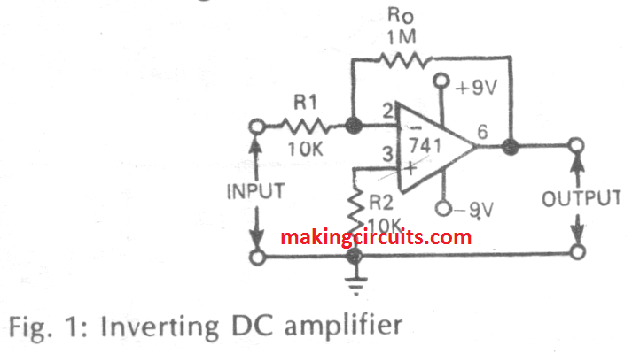 Inverting Amplifier Circuit Diagram Ic 741