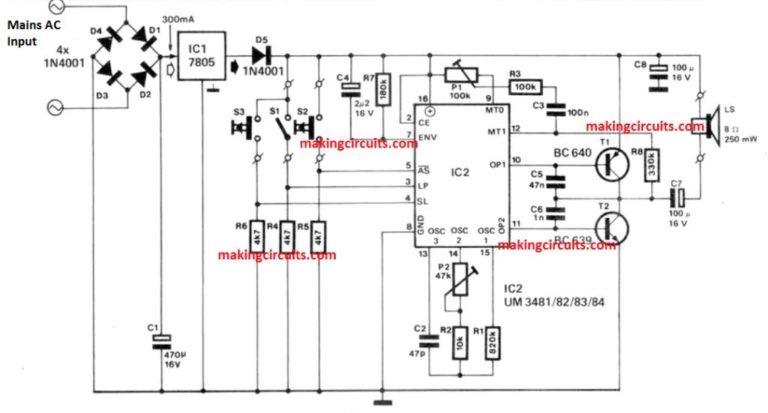 Musical Doorbell Circuit with Many Melodies – Christmas Carols, Big Ben ...