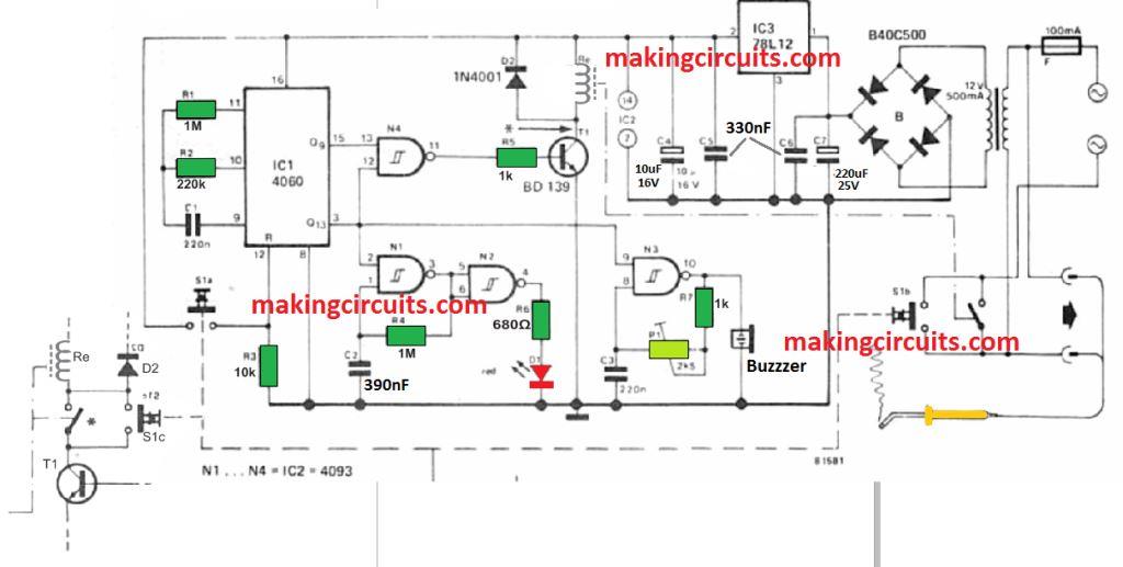 Solder Iron Temperature Control Circuit