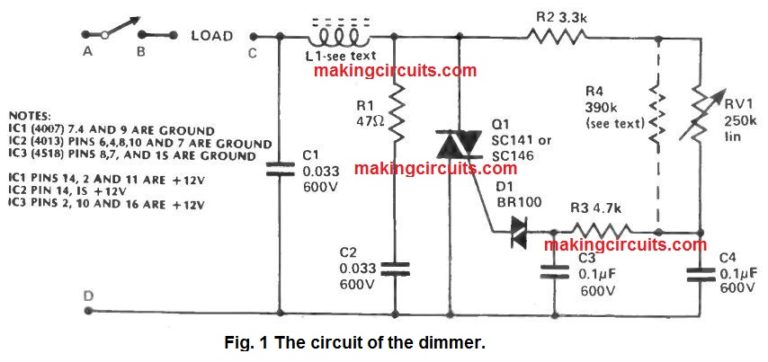 Light Dimmer Circuit – Making Easy Circuits