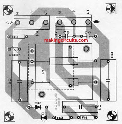 Mains Surge Protector Filter Circuit for Computers