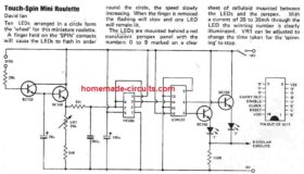 10 LED Simple Roulette Wheel Circuit – Making Easy Circuits